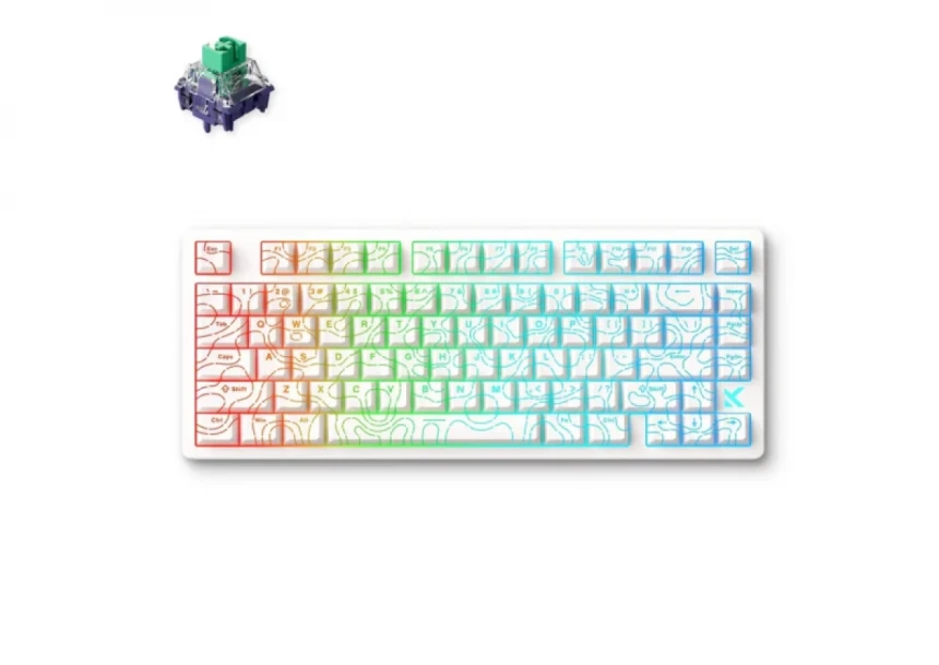 Gaming tastatura MCHOSE Jet 75 White Topographic/KailH Magtetic God switch