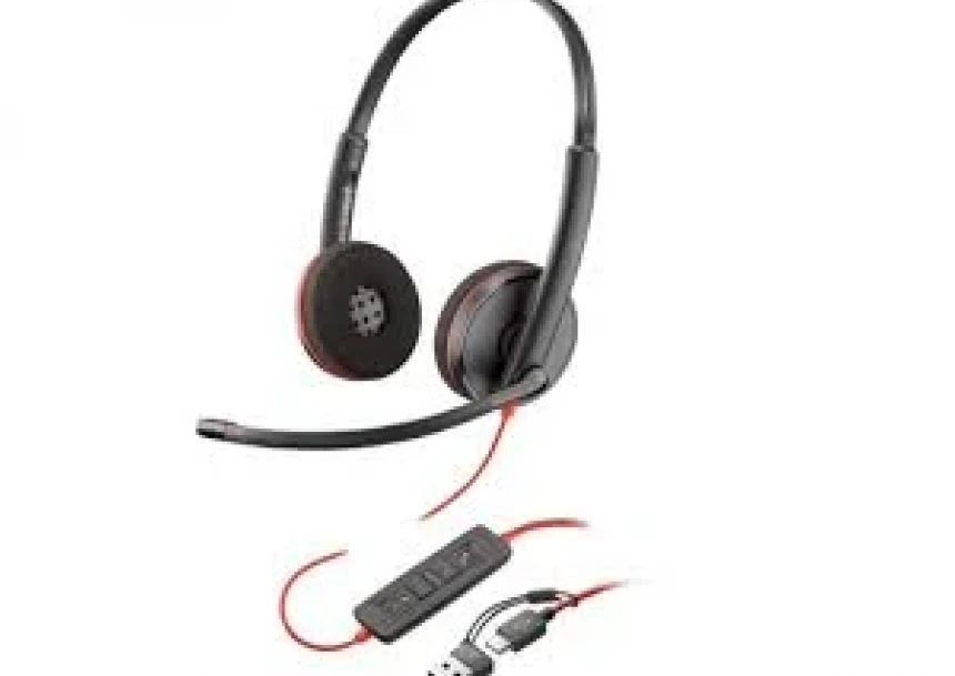 Slušalice žične HP Poly 3225 USB-C+3.5mm Plug+USB-C/A crne 8X229AA