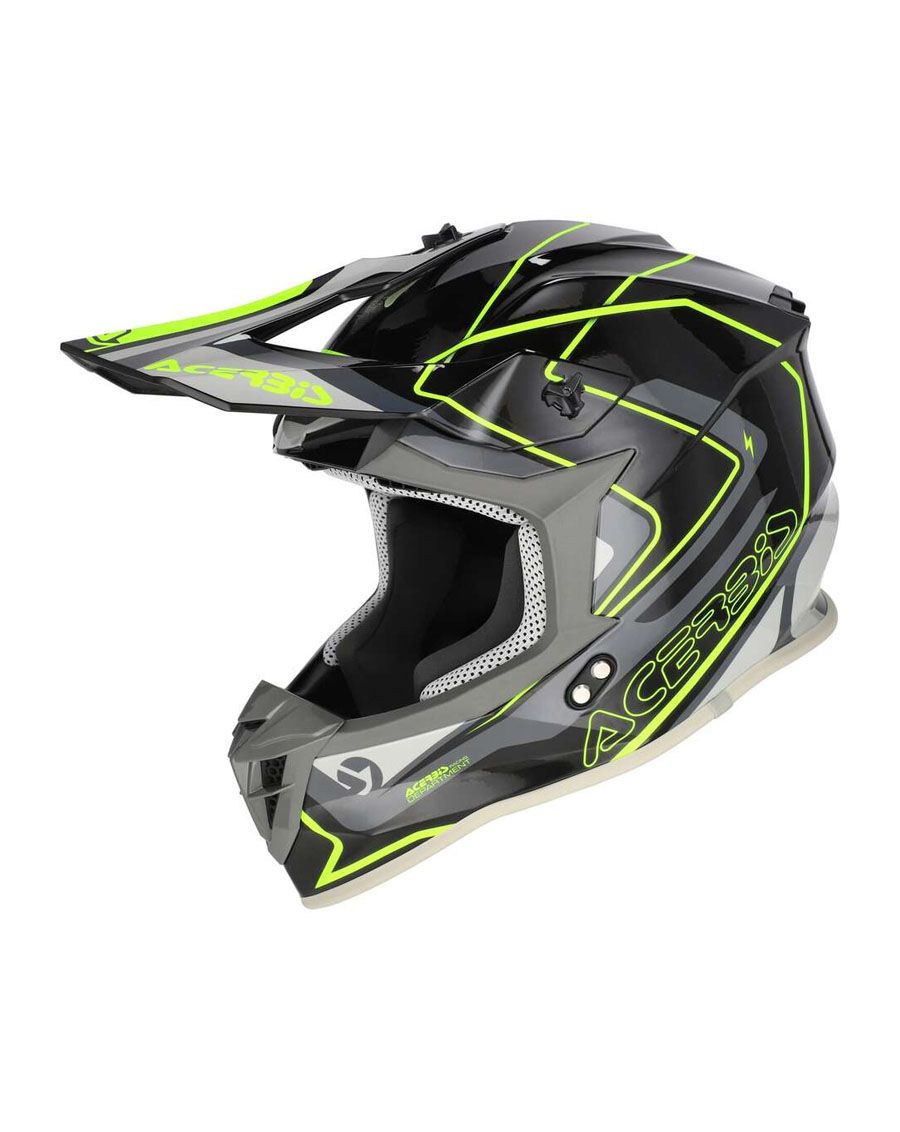 Acerbis kros kaciga Linear crna/fluo