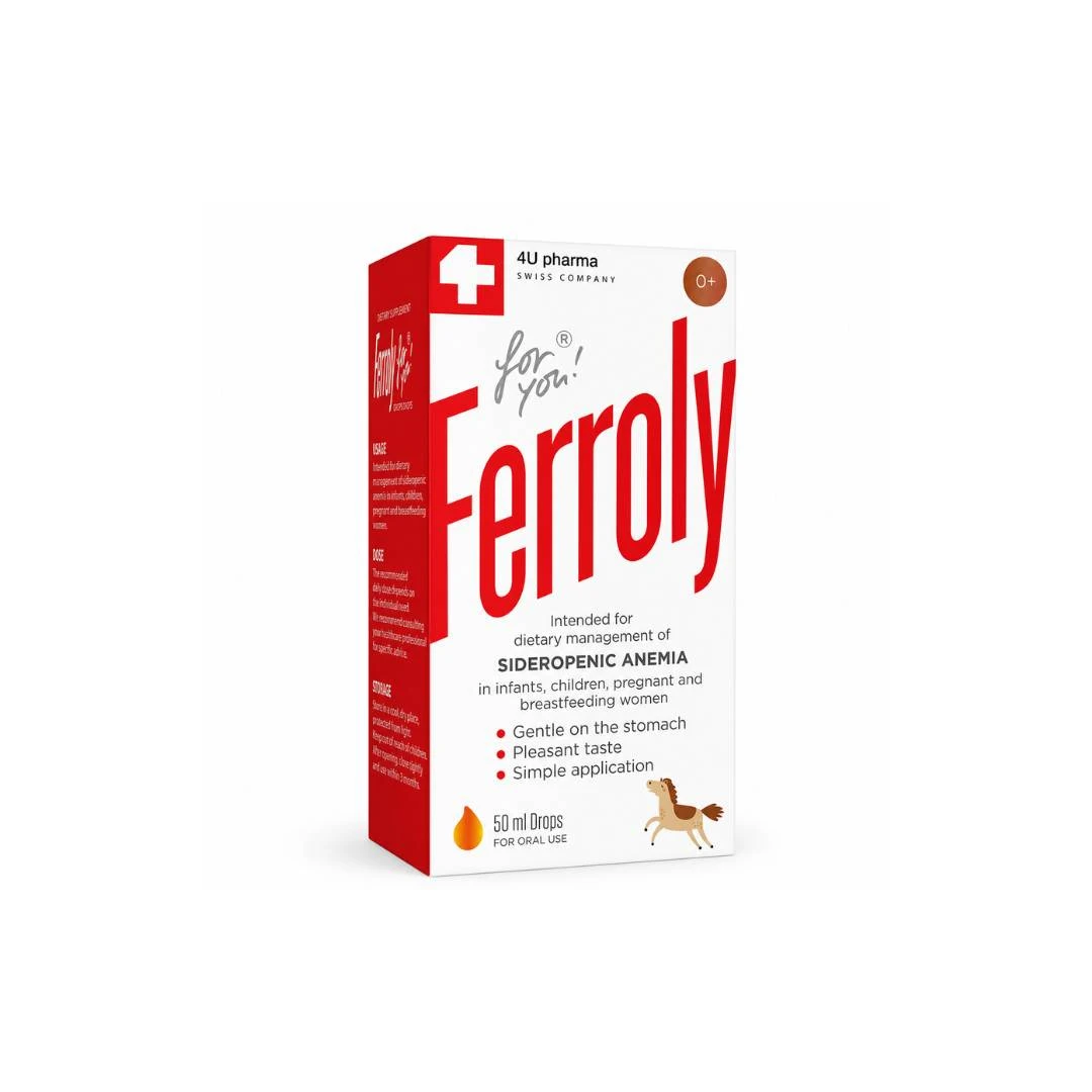 FERROLY FOR YOU Kapi za Prevenciju Anemije Usled Nedostatka Gvožđa 50 mL