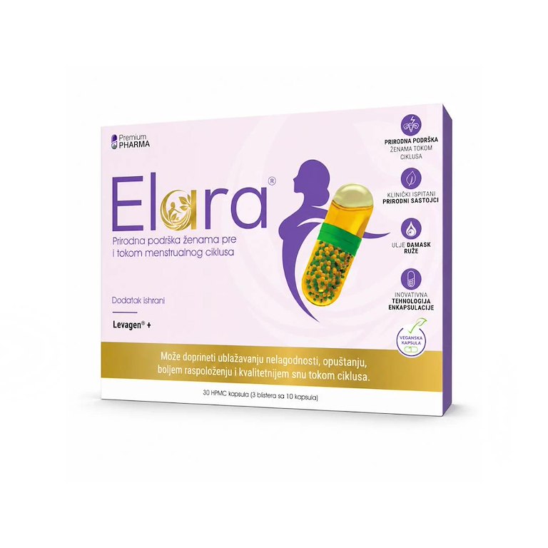 Elara® 30 Kapsula za Ublažavanje Menstrualnih Tegoba