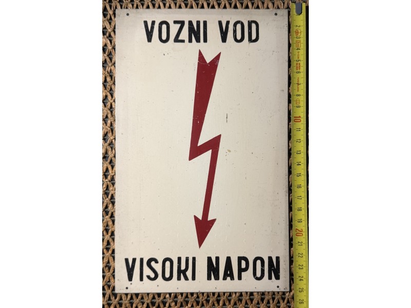 Tabla Visoki napon Vozni vod