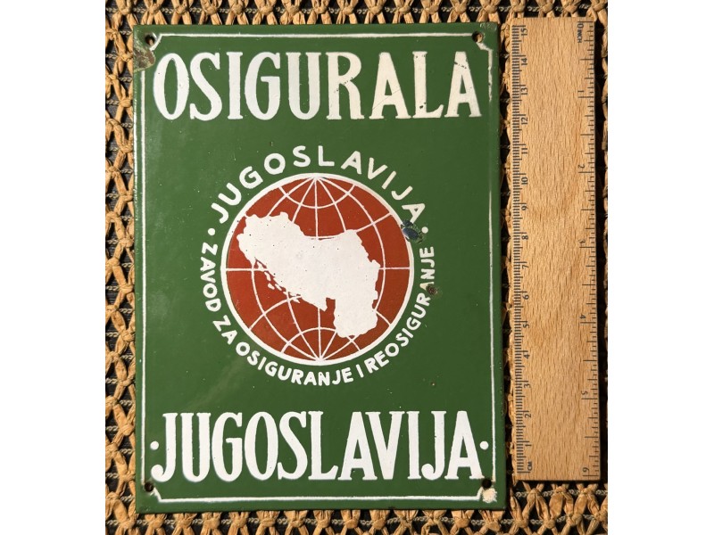 Tabla emajlirana Osigurala Jugoslavija zavod