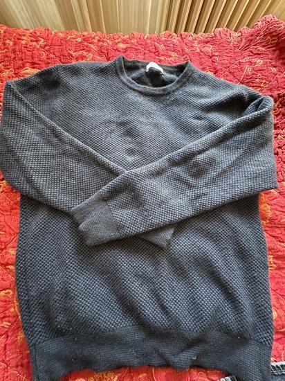 Kašmir 100 % dzemper navy blue rezz