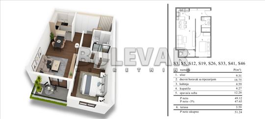 Novogradnja u blizini Knjaževačke, 2.0, 51.24 m2