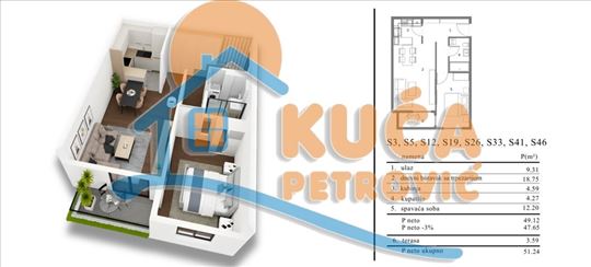 Novogradnja u blizini Knjaževačke, 2.0, 51.24 m2