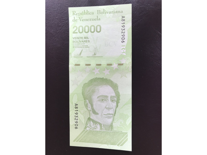 VENECUELA 20 000 BOLIVARES. UNC.2019.