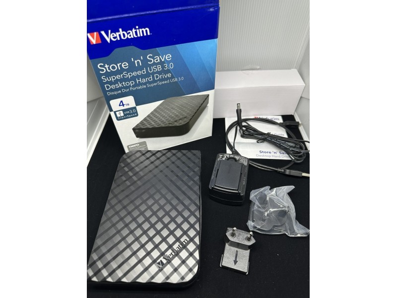 Verbatim 4TB - USB 3.0 - Eksterni Hard Disk