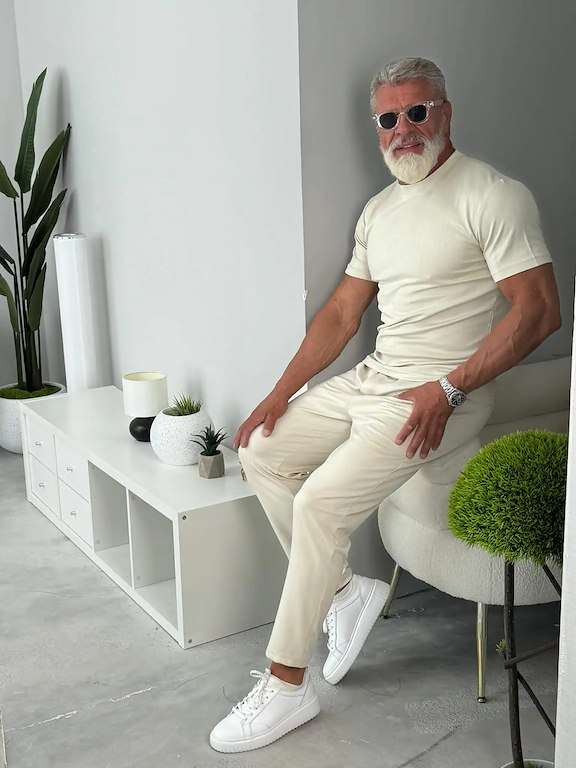 Muški PureRib lagani komplet – majica i pantalone sa učkurom