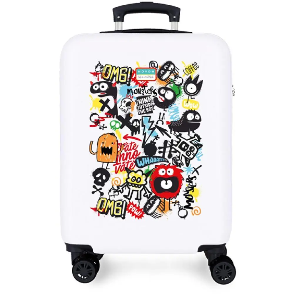 Dečiji putni kofer 55cm Movom Monsters white 32711