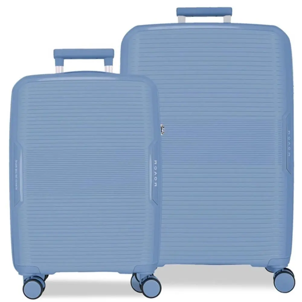 Komplet proširivih kofera od polipropilena 55cm-68cm Movom Inari light blue 53295
