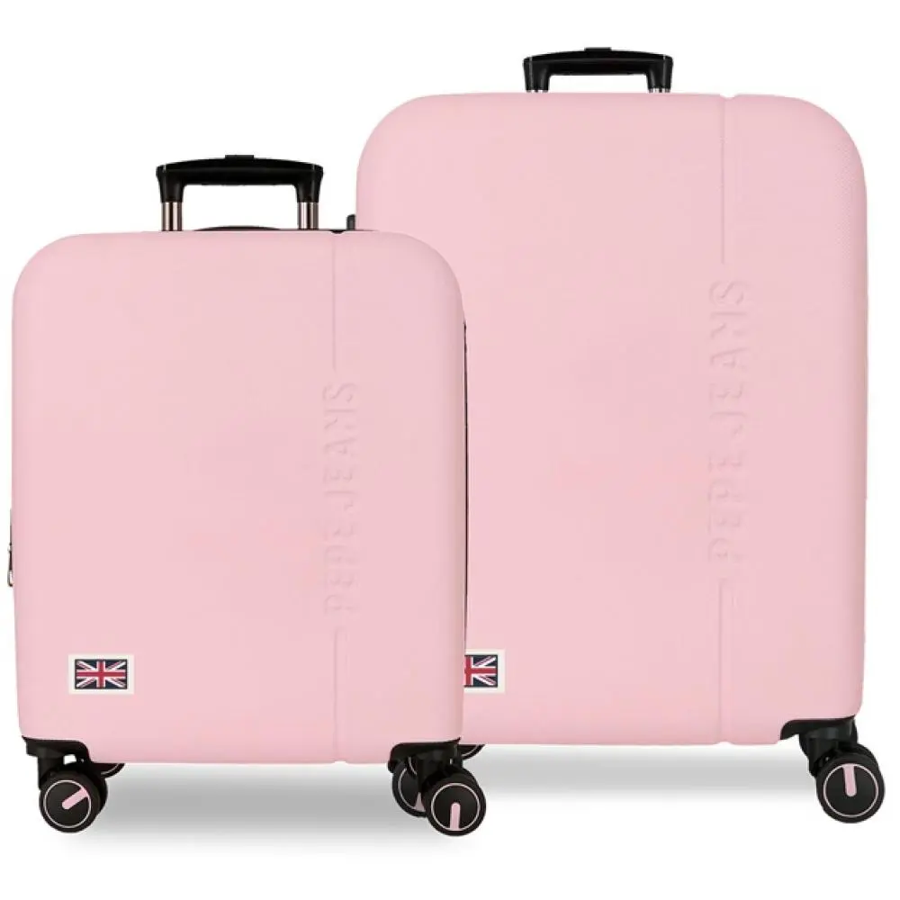 Komplet proširivih ABS kofera 55cm i 68cm PJL Aris light pink 63289
