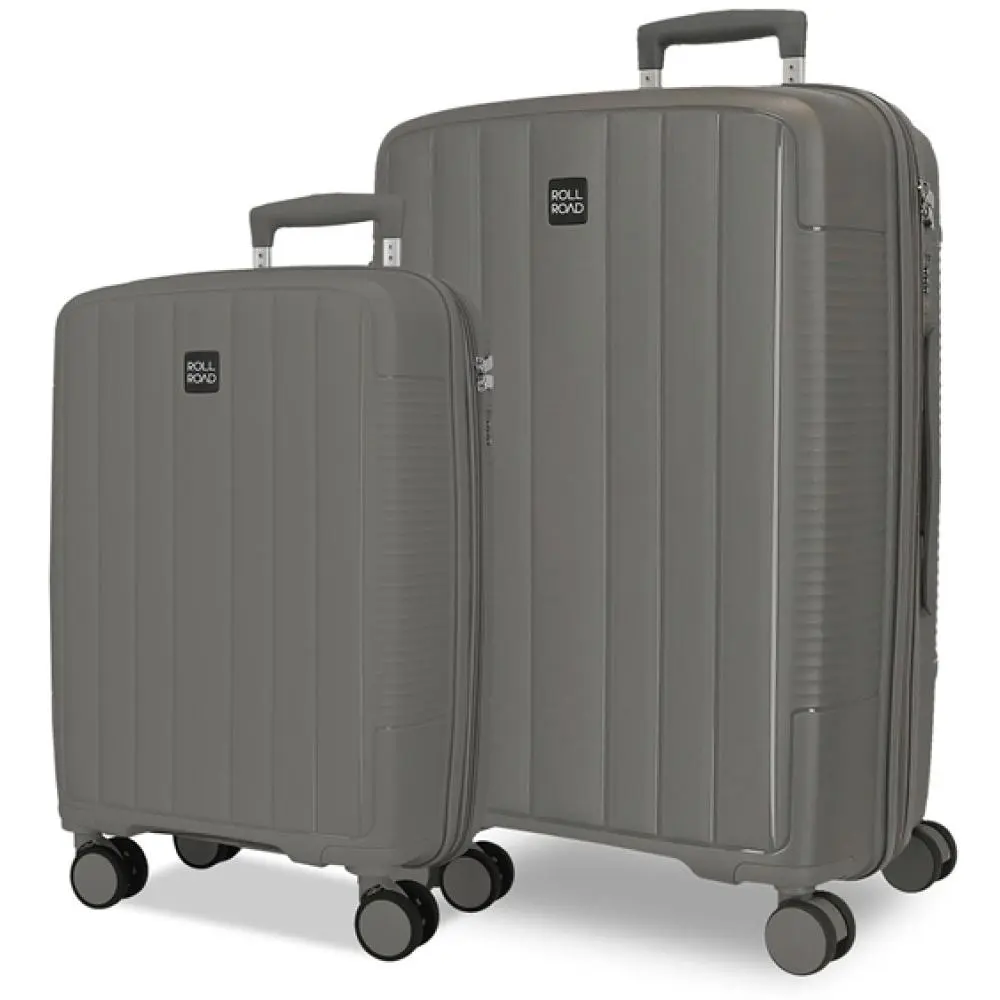 Komplet proširivih polipropilenskih kofera 55cm i 65cm Roll Road Acadia grey 55389