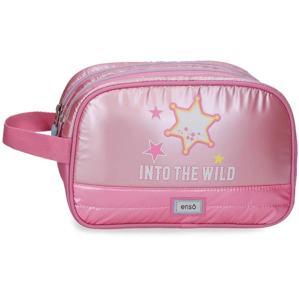Kozmetički neseser sa 2 pregrade Enso Into The Wild pink 99844