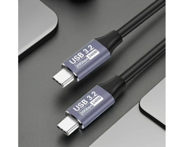 FAST ASIA Kabl USB 3.2 na USB 3.2 8K60 Hz, 20Gbps, 240W 2m, crni