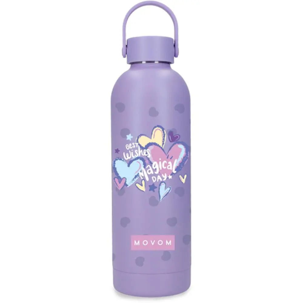 Termos 500ml 12-24h održavanje temperature Movom Best Wishes purple 32133