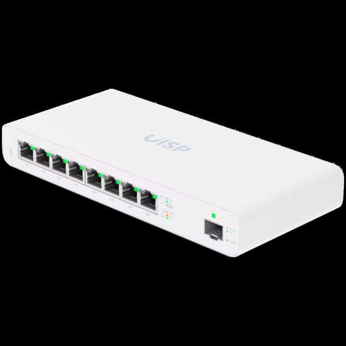 Ubiquity Switch (8) GbE RJ45 ports with 27V passive PoE output,1 SFP port