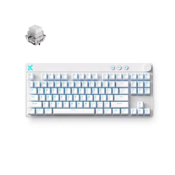 Gaming tastatura MCHOSE Mix 87 White/Mount Tai Magnetic switch GT