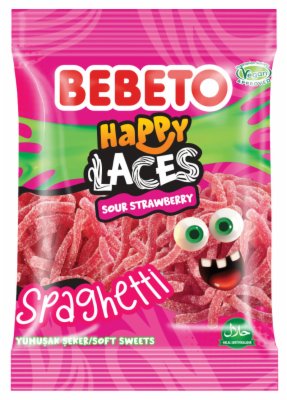 BOMBONE GUMENE SPAGHETTI STRAWBERRY BEBETO 80G