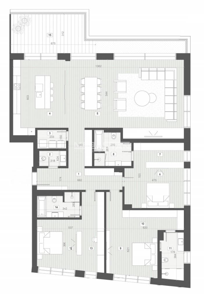 Četvorosoban stan na prodaju, Dedinje, Beograd, 221m², 1.326.000 €
