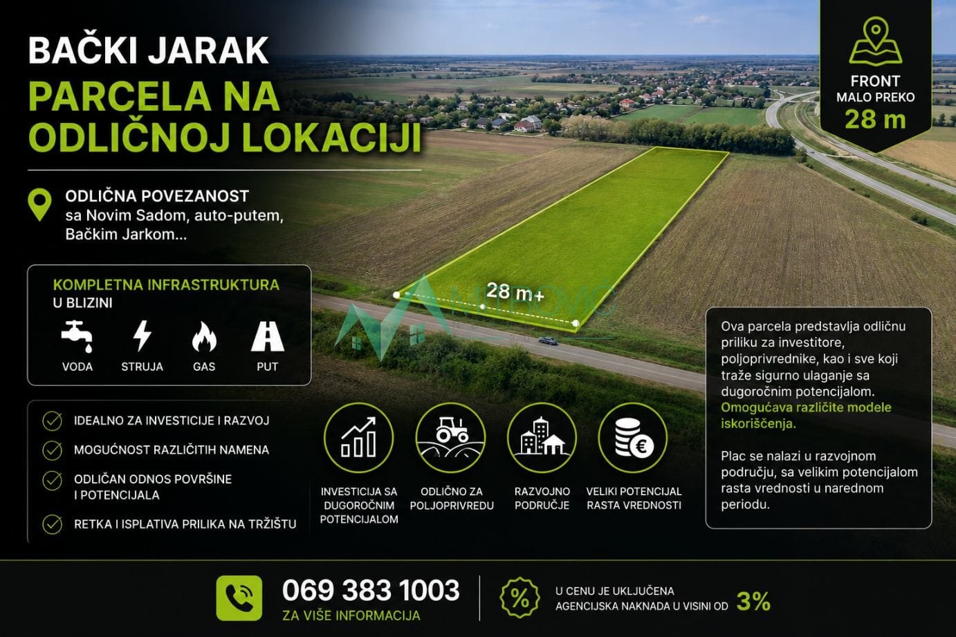 Plac na prodaju, Bački Jarak, Temerin, 13139m², 541.330 €