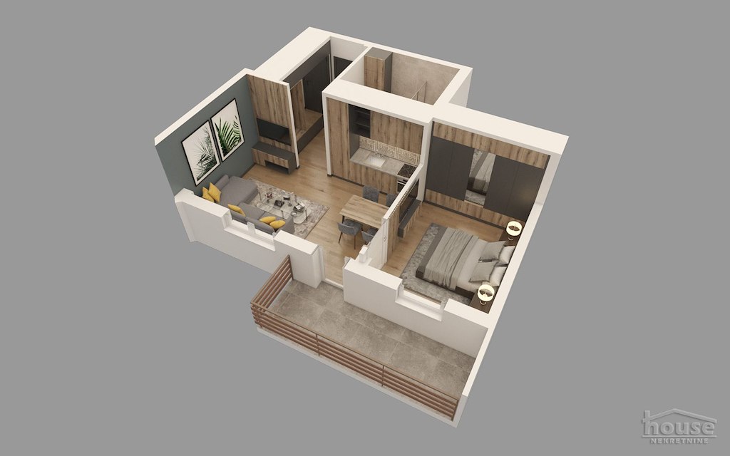 Dvosoban stan na prodaju, Klisa – Vikend Naselje, Novi Sad, 42m², 83.930 €