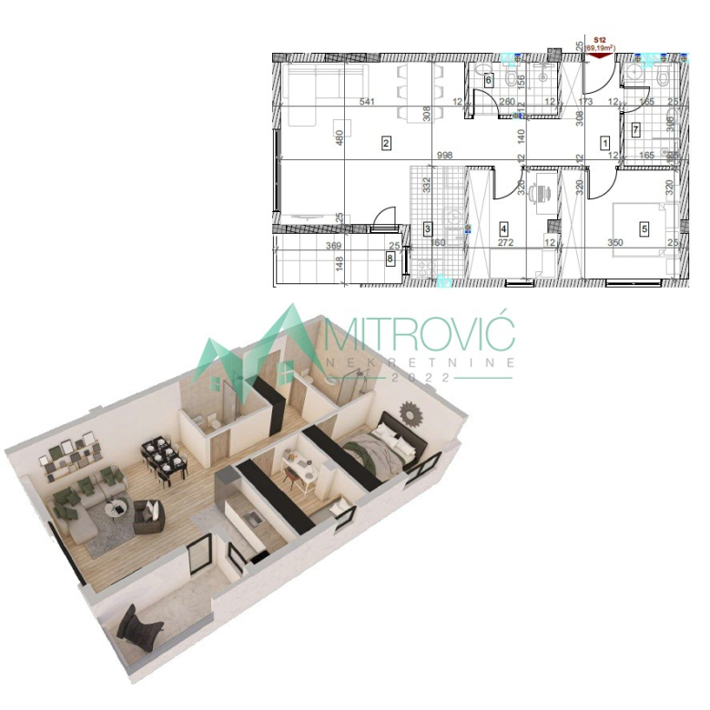 Sremska Kamenica – Kvalitetna zgrada – stanovi od 28m2 do 130 m2.