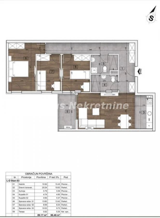 Četvorosoban stan na prodaju, Telep, Novi Sad, 87m², 239.990 €