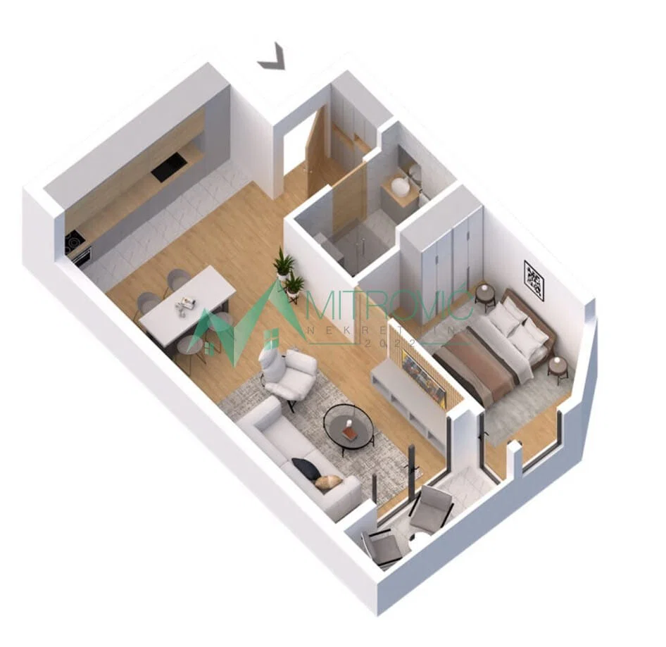 Jednoiposoban stan na prodaju, Petrovaradin, Novi Sad, 44m², 116.775 €