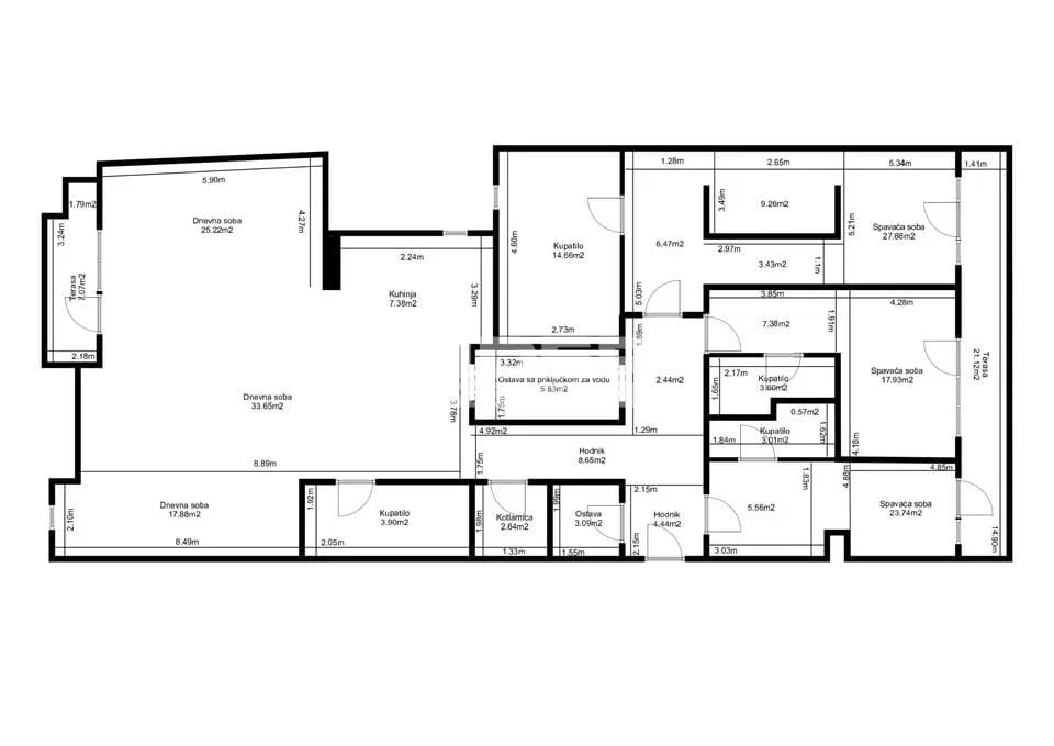 Četvorosoban stan na prodaju, Hram Svetog Save, Beograd, 261m², 1.305.000 €