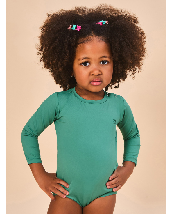 Baby Longsleeve Swimsuit Deep Sea Upf50+