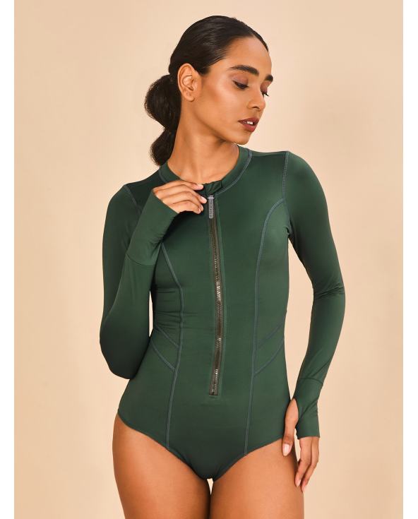 Swimsuit Macae Green Cactus Upf50+
