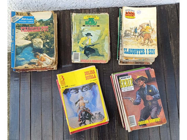 Lot pisanih western romana 31 komad