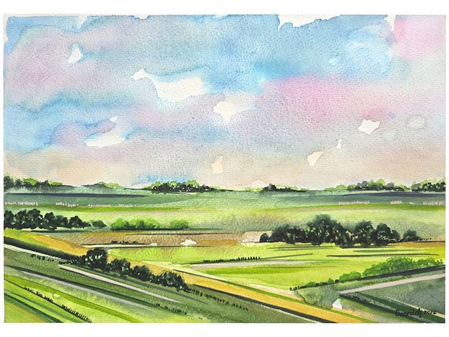 U susret daljinama, akvarel, 30x21cm, sertifikat