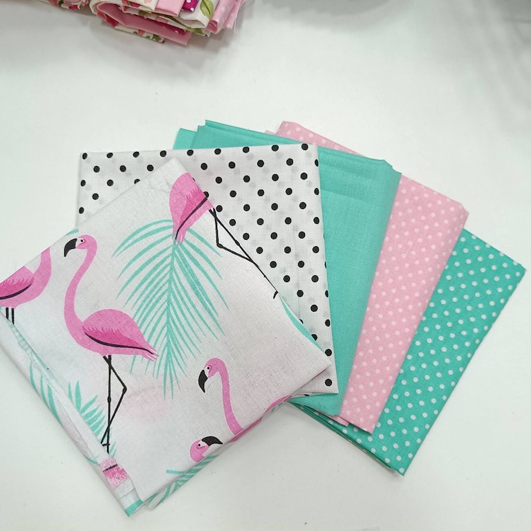 Patchwork paket flamingo mint 5/1
