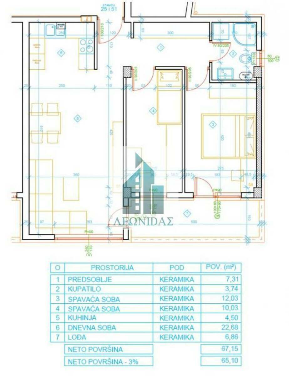 Dvoiposoban stan, Niš - Apelovac | Prodaja · 65m² · 121.700€