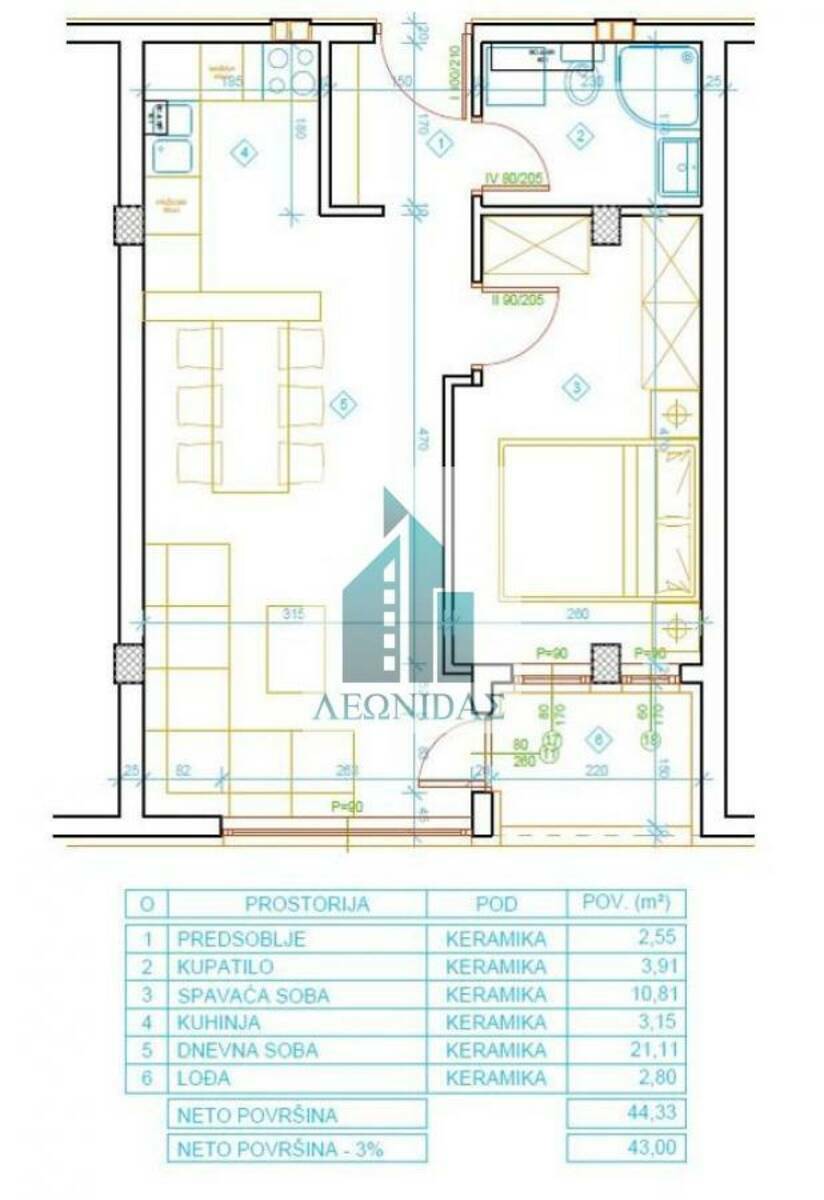 Jednoiposoban stan, Niš - Apelovac | Prodaja · 43m² · 84.700€