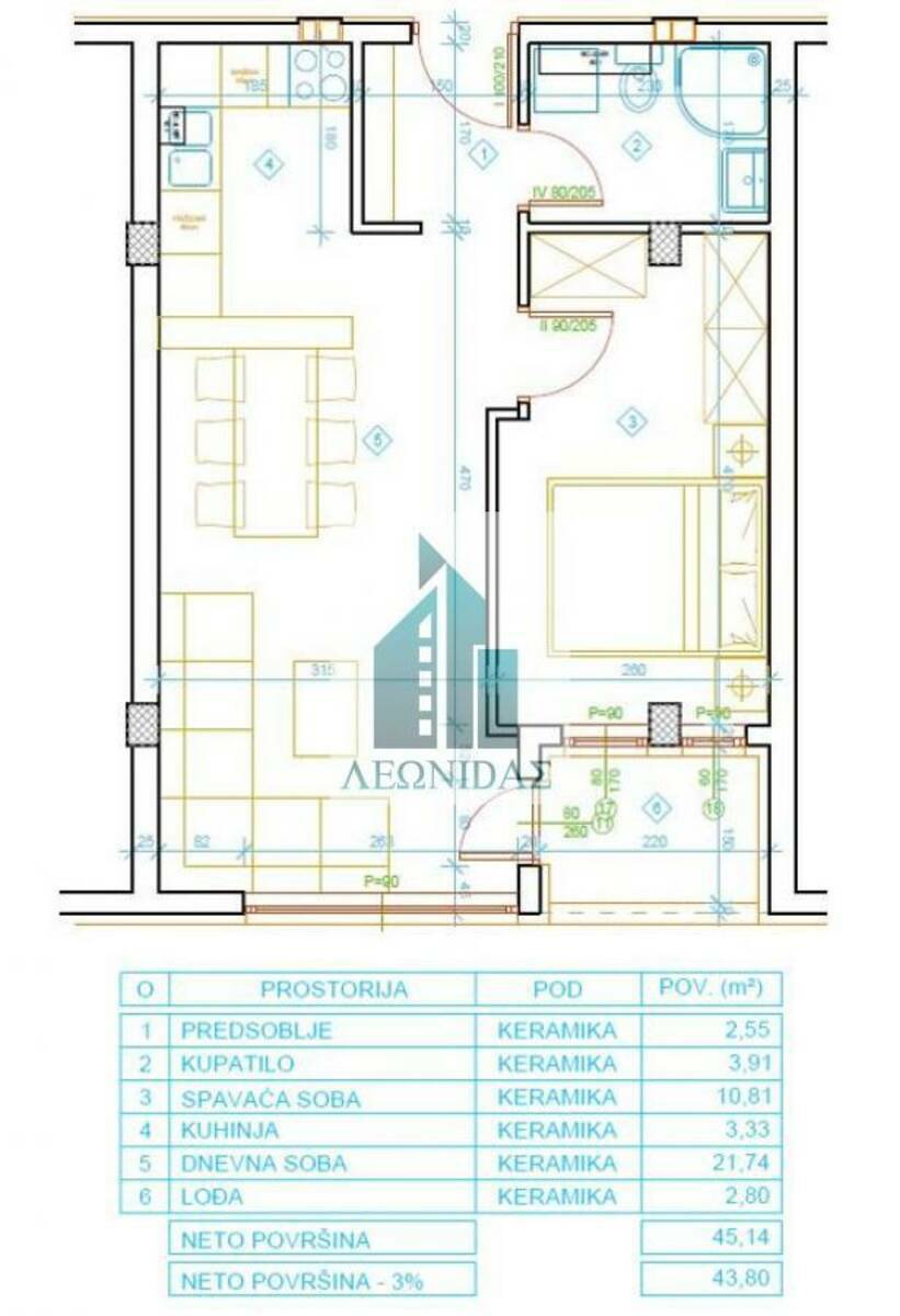 Jednoiposoban stan, Niš - Apelovac | Prodaja · 43m² · 86.300€