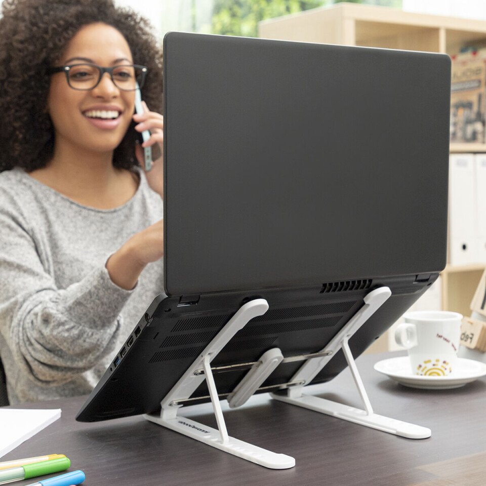 Sklopivi i podesivi stalak za laptop Flappot InnovaGoods    Sklopivo