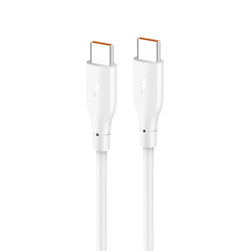 Data kabl KONFULON DC67, 60W, Type C na Type C beli 1m