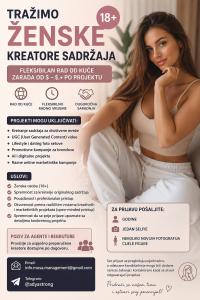 ???? TRAŽIMO ŽENSKE KREATORE SADRŽAJA (18+)