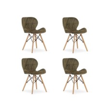 Bolzz LAGO stolica od somota - set 4komada braon
