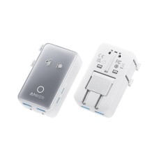 ANKER Nano 20W putni zidni punjač 5-portova (2x USB-A, 2x USB-C, utičnica EU na US, UK, AU i EU), beli