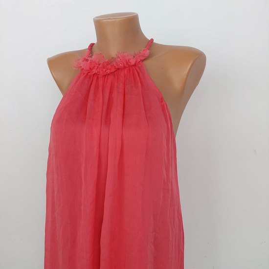 ZARA dvoslojna haljina SILK 100 % s