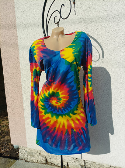 Hippie Šarena Haljina Duginih Boja L