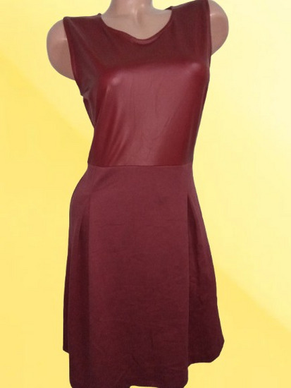 ❤️YAMAMAY❤️NOVO-lateks bordo haljina M