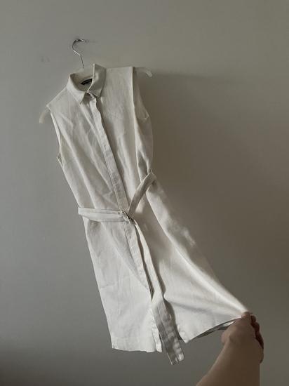 Massimo Dutti bela haljina nalik kosulji, S/M