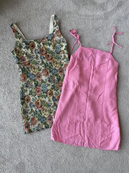 C&A cvetna haljina(prodata), H&M pink haljinica