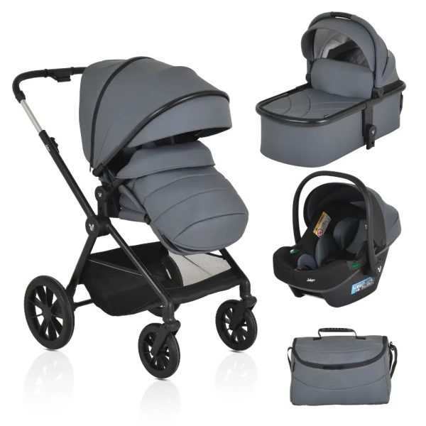 Cangaroo Joker Mineral Grey 3u1 – Kolica sa i-Size autosedištem