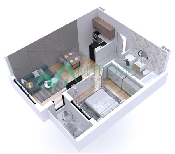 Jednoiposoban stan na prodaju, 45m2, 146.240€